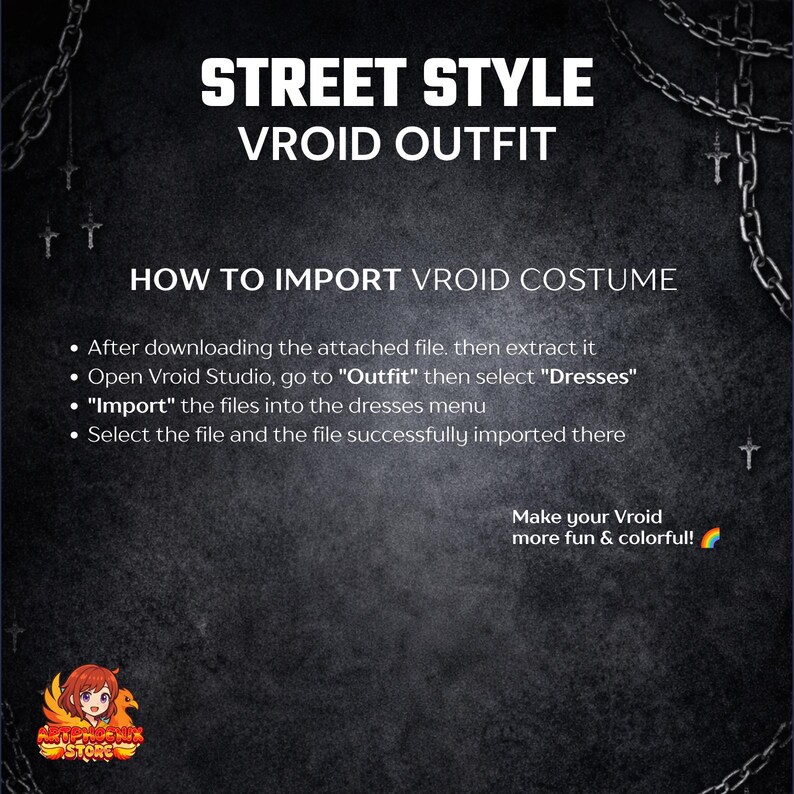 Summer Vroid Gothic Streetwear Outfit | Dark Punk Mesh Fashion for ...