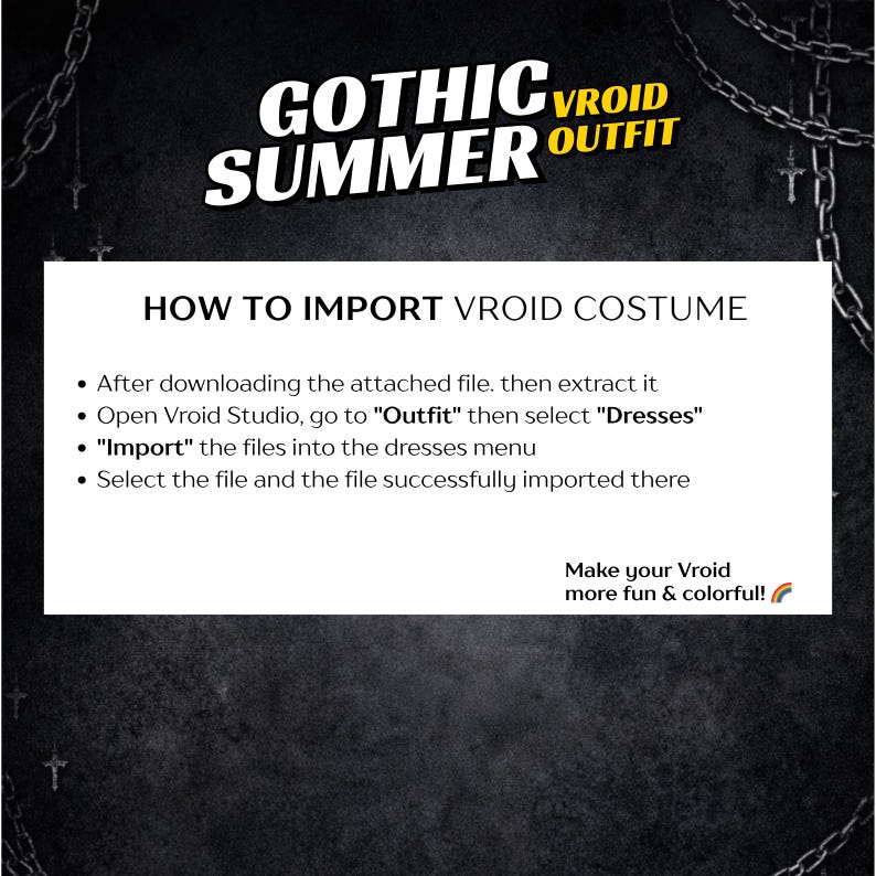 Summer Dress Vroid Gothic Outfit | Flutter Sleeve Wrap , Moon Star ...