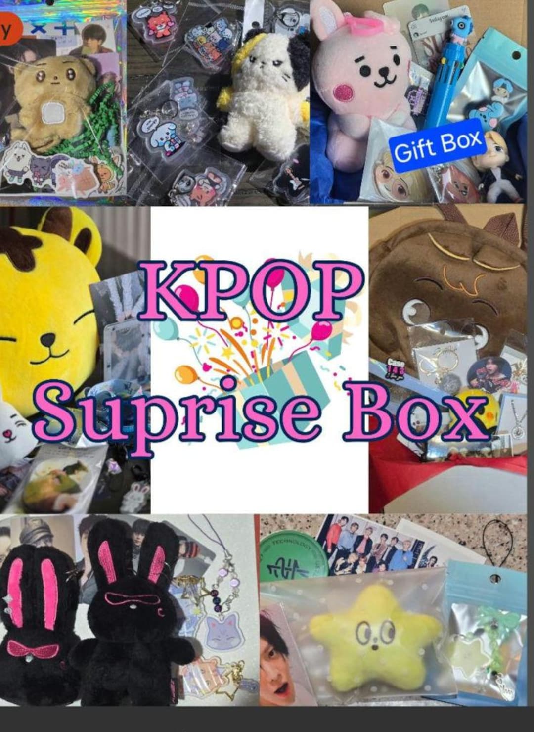 Kpop Surprise Box, Mystery Gift Box, Korean Boy Band Merchandise, Kpop ...