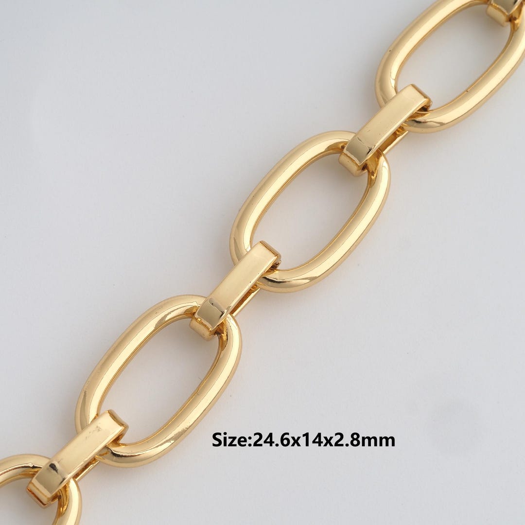 1/5/10 Meter Gold Big Rolo Chains,18k Gold Filled Semi Finished Chains ...