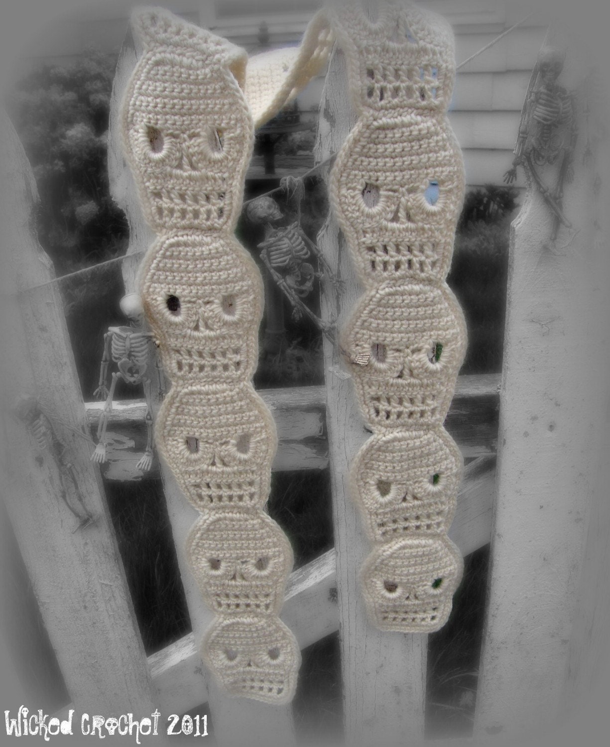 Crochet Skull Scarf Pattern PDF Pattern Instant Download - Etsy