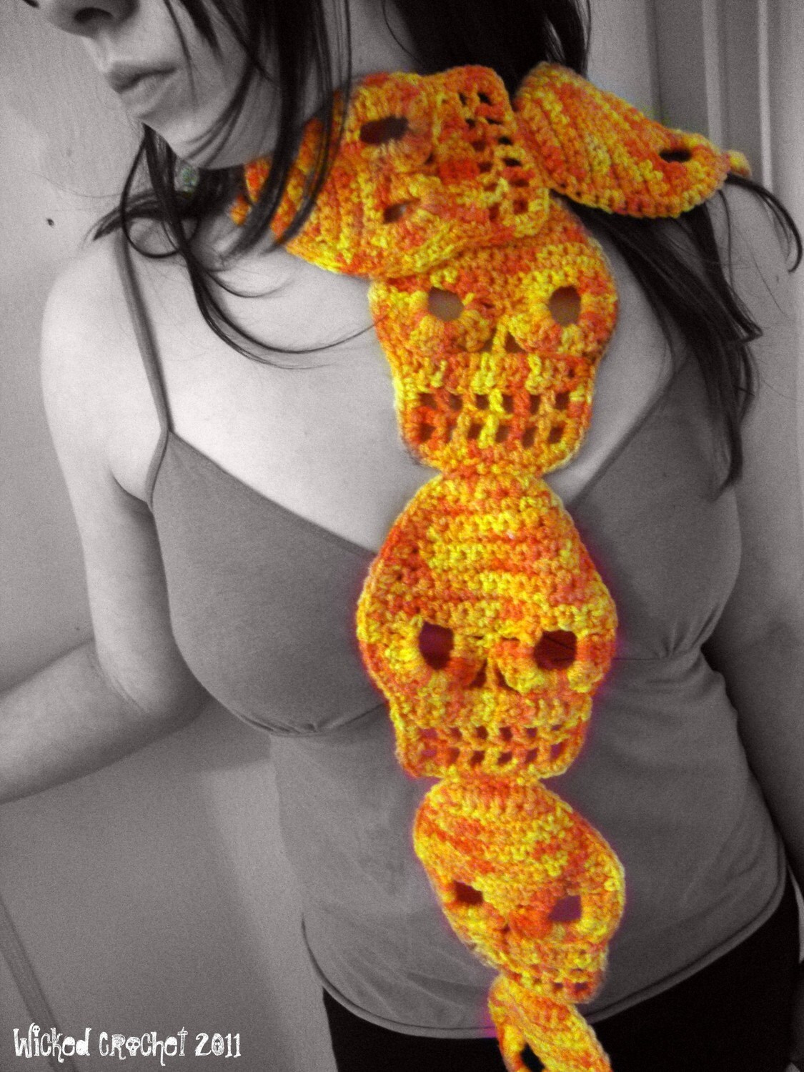 Crochet Skull Scarf Pattern PDF Pattern Instant Download - Etsy