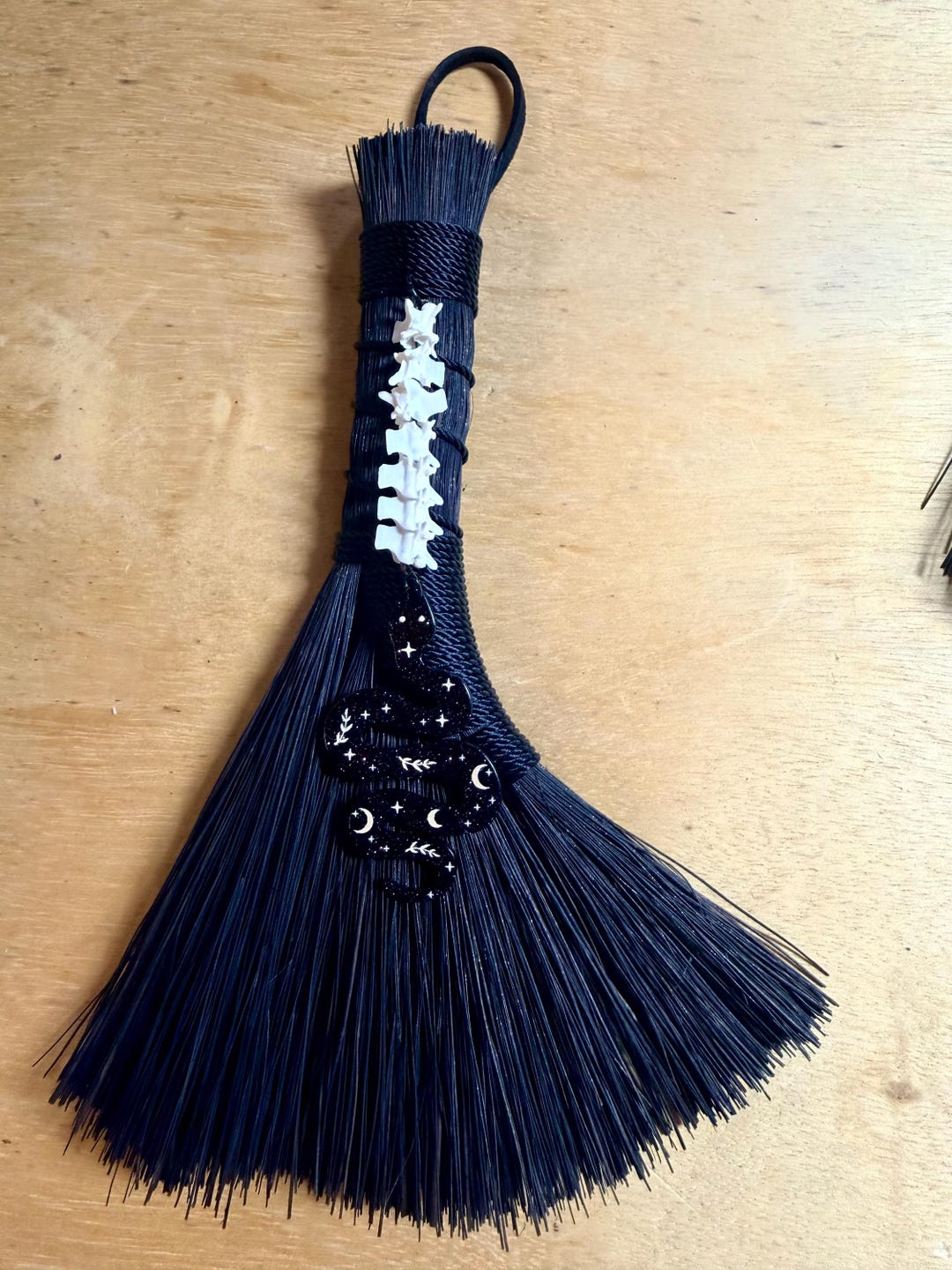 Black Minikin Altar Broom | Serpent's Shadow | Snake Charm, Rattlesnake ...