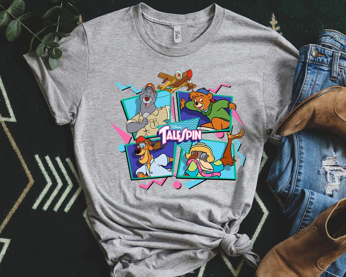 Disney Talespin Group Shot Logo Characters T-shirt Unisex Adult T-shirt ...