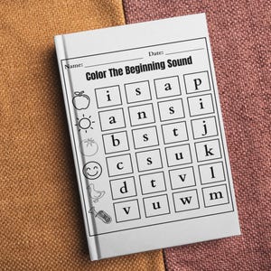 Phonics Coloring Pages: Beginning Sounds Alphabet Worksheets (PDF ...