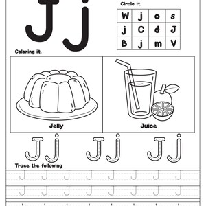 Alphabet Coloring & Tracing Worksheets: ABC Handwriting Practice (PDF ...