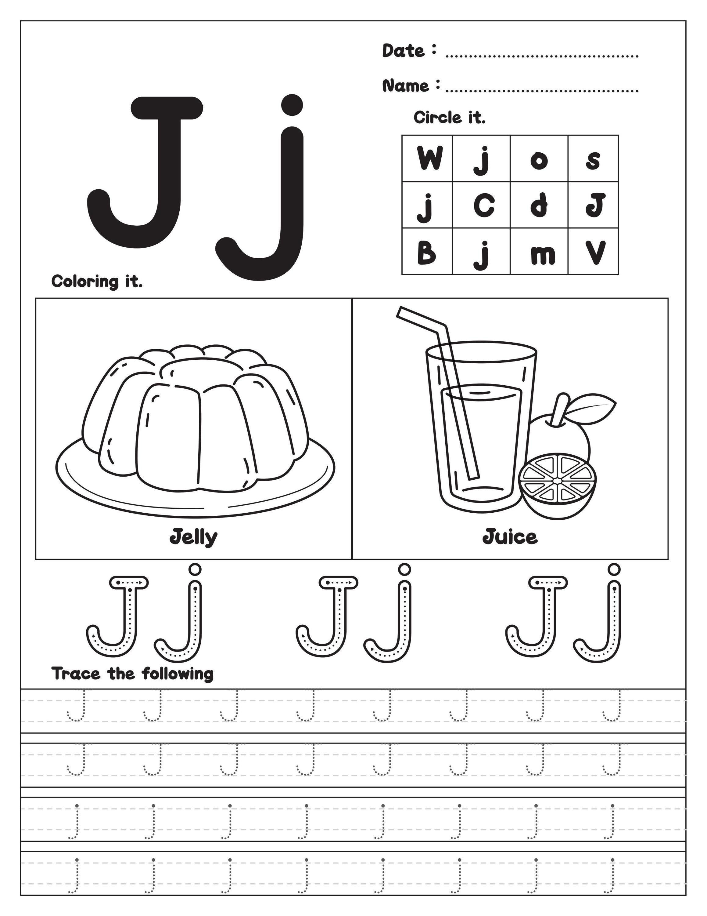 Alphabet Coloring & Tracing Worksheets: ABC Handwriting Practice (PDF ...