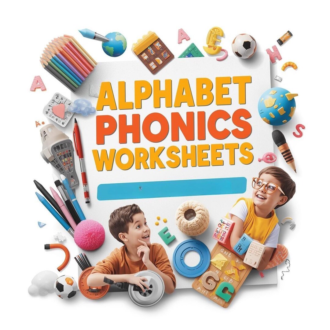 Alphabet Phonics Worksheets: Beginning Sounds A-Z (PDF Download, 35 ...
