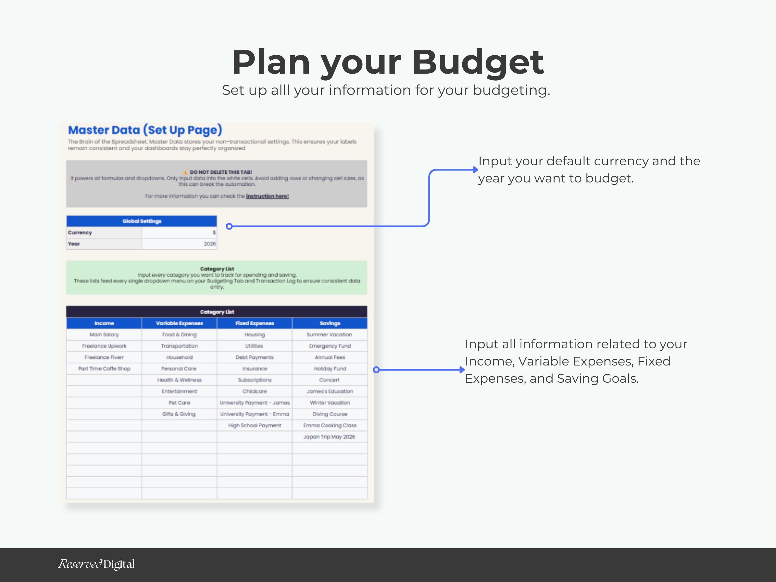 Simple Monthly Budget Spreadsheet, Google Sheets Income and Expense ...