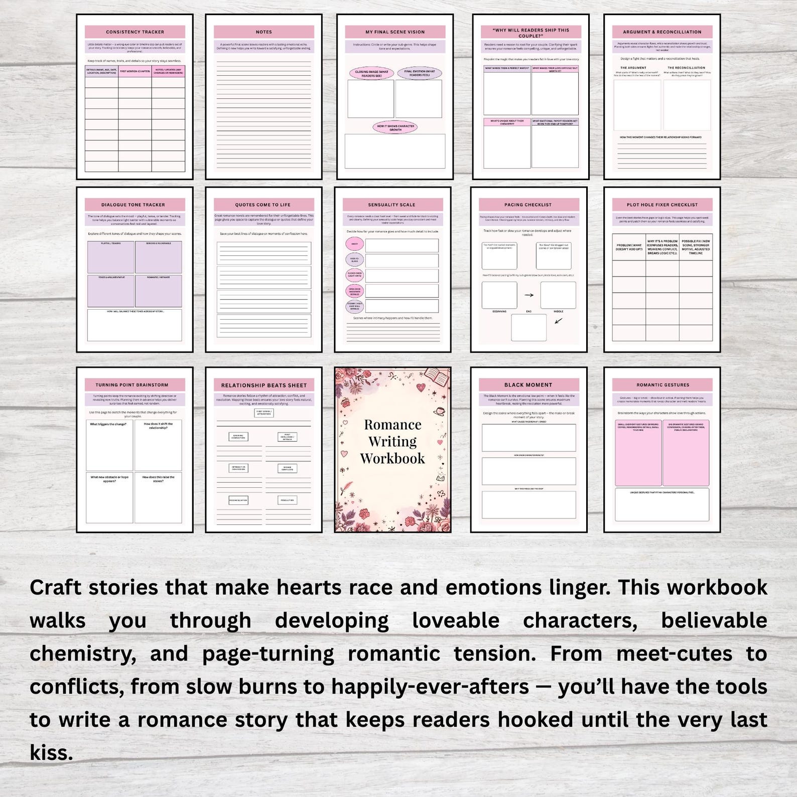 Novel Writing Workbook Bundle: Fantasy, Romance & Creative Writing ...