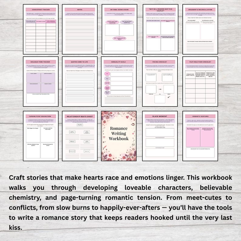 Novel Writing Workbook Bundle: Fantasy, Romance & Creative Writing ...