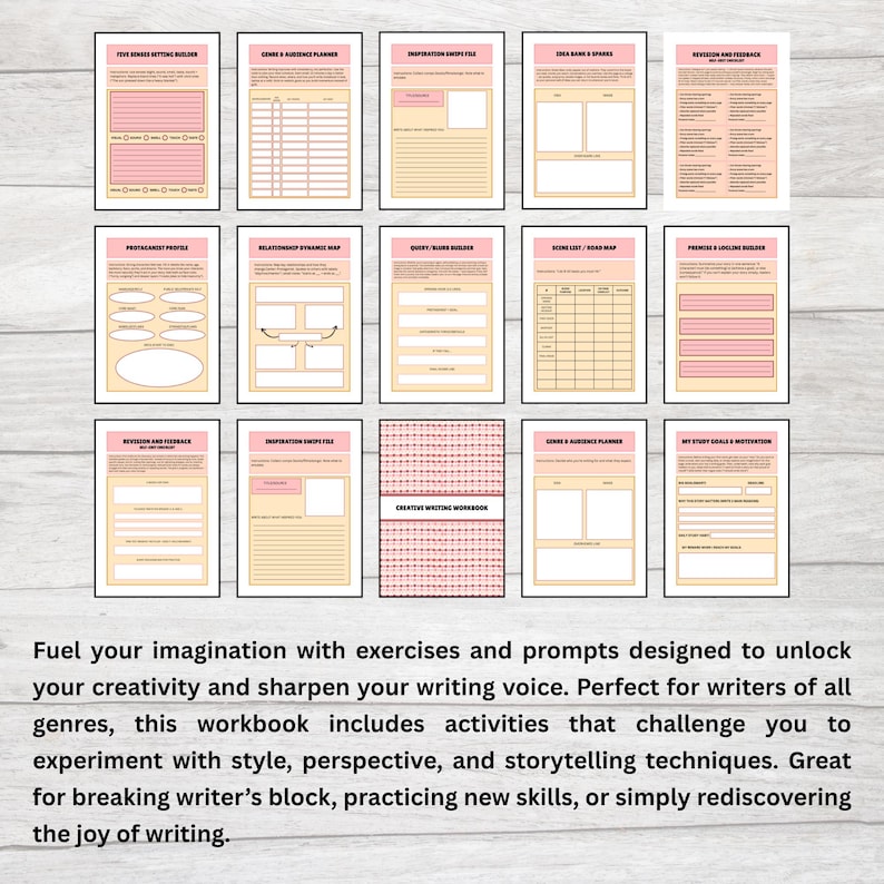 Novel Writing Workbook Bundle: Fantasy, Romance & Creative Writing ...