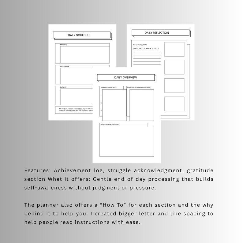 Neurodivergent Daily Planner | ADHD Planner | | Executive Function ...