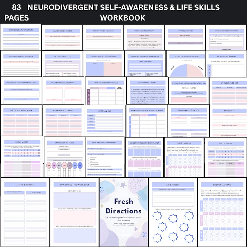 Neurodivergent Self-awareness & Life Skills Workbook - Etsy