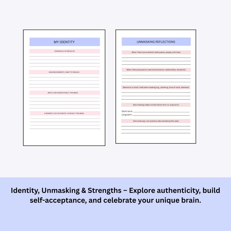Neurodivergent Self-awareness & Life Skills Workbook - Etsy