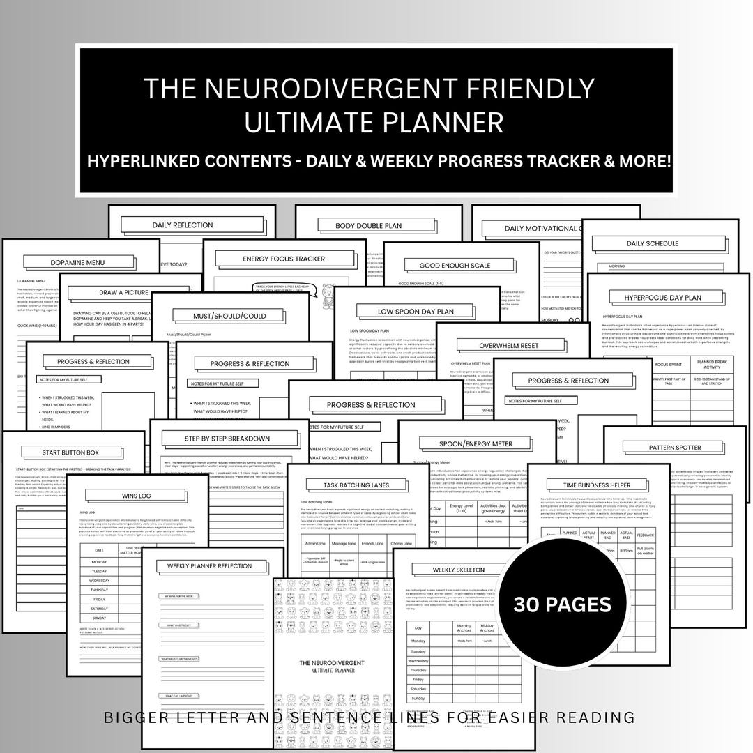 Neurodivergent Daily Planner | ADHD Planner | | Executive Function ...