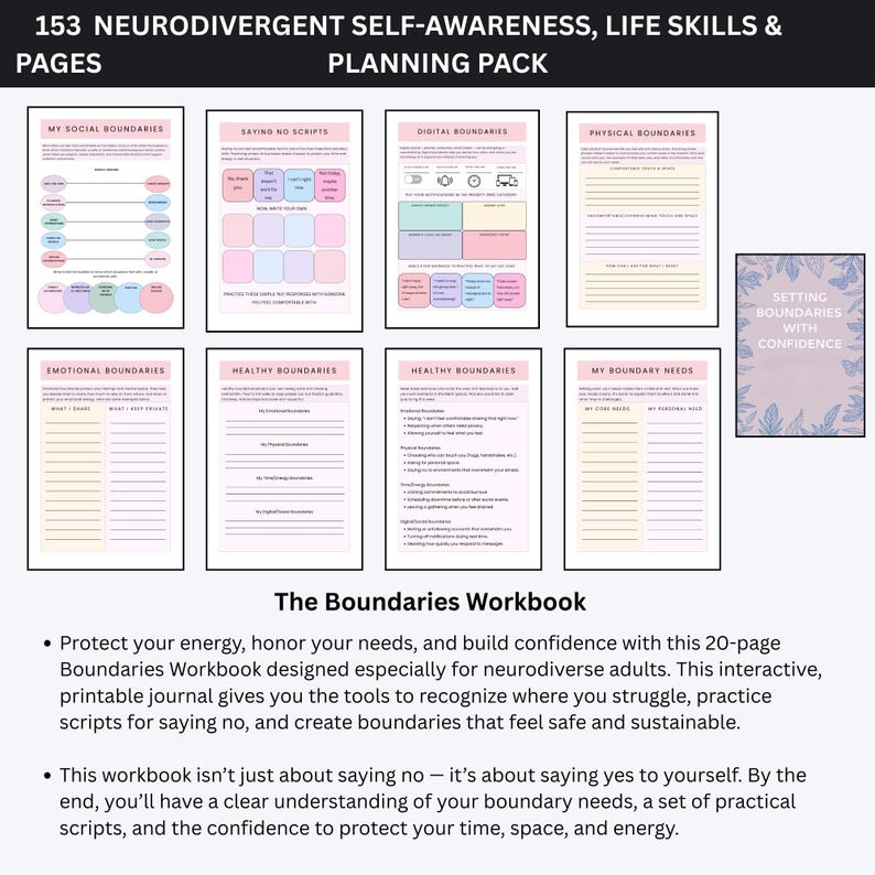 The Ultimate Neurodivergent Self-care & Growth Bundle – 4 Workbooks in ...