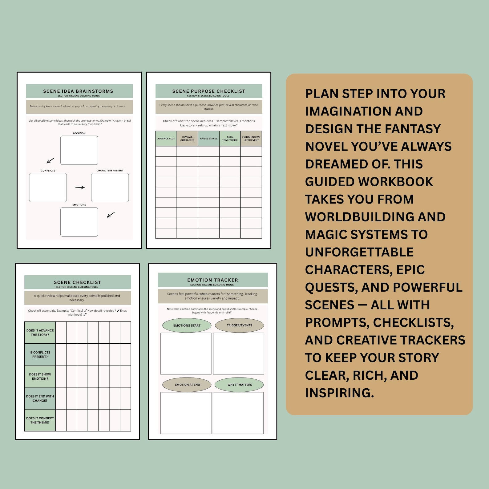 Fantasy Writing Workbook – Build Worlds, Create Characters, Craft Epic ...