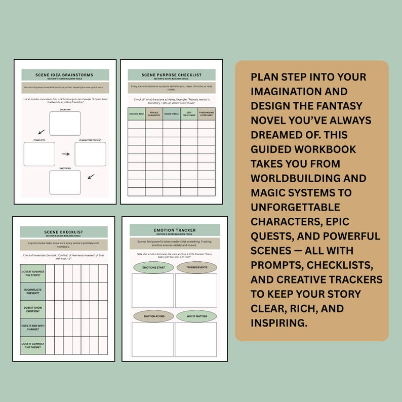 Fantasy Writing Workbook – Build Worlds, Create Characters, Craft Epic ...