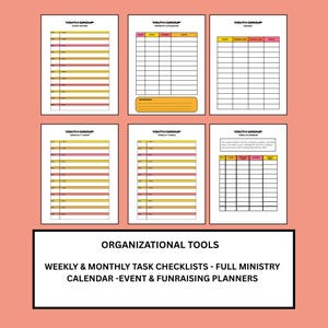 Youth Group Planner | 40+ A4 Pages | Printable Church Ministry ...