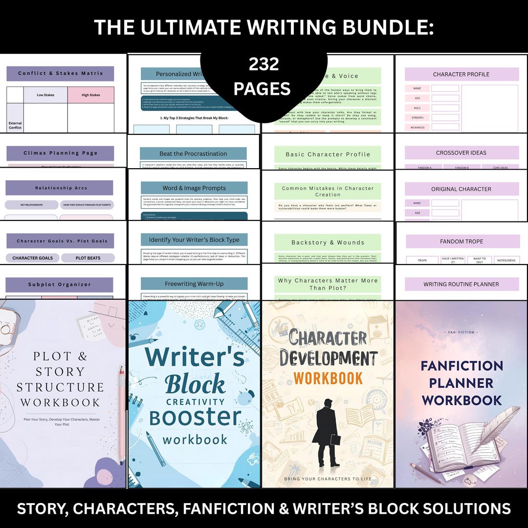 The Ultimate Writing Bundle: Story, Characters, Fanfiction & Writer’s ...