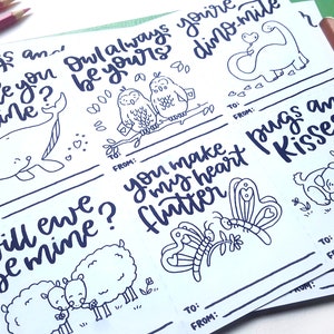 Download Valentine's Day Coloring Animal Puns | Set of 12 Instant ...