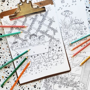 Spring Dogs Coloring Pages | Printable Coloring Sheets | Downloadable ...