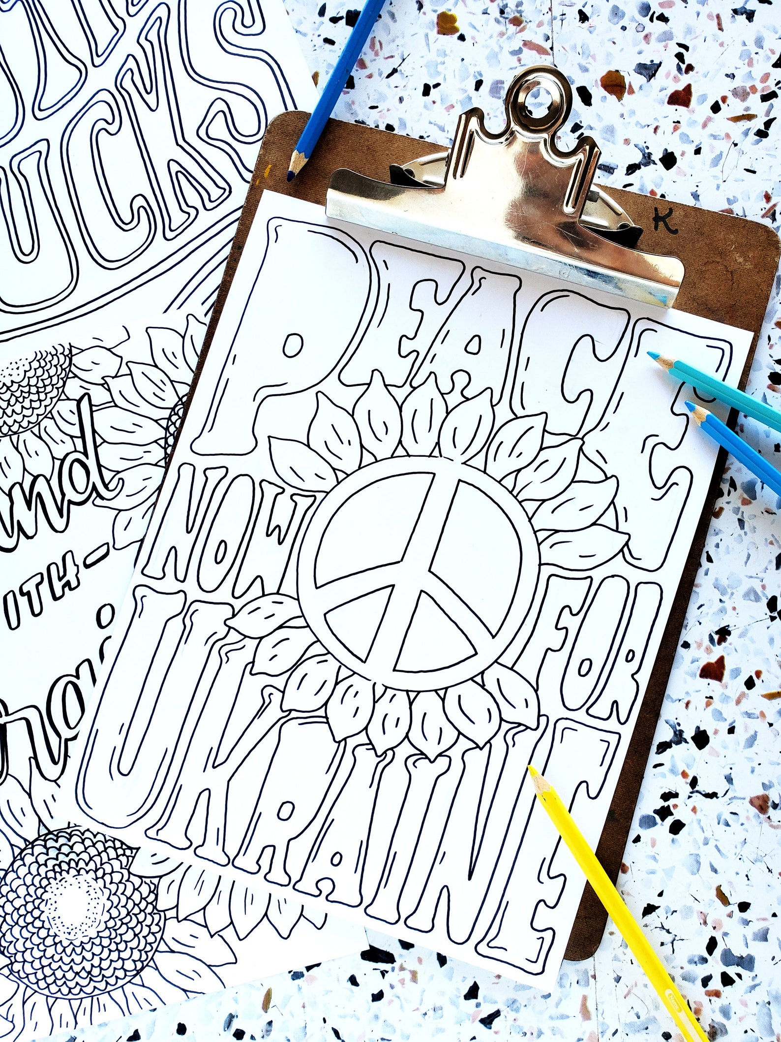 Support Ukraine Coloring Pages Putin Sucks Protest Posters - Etsy