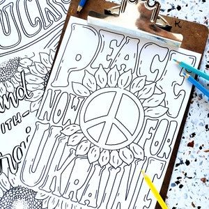 Support Ukraine Coloring Pages | Putin Sucks Protest Posters - Etsy
