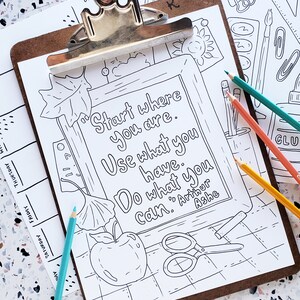 Back to School Coloring Pages With Printable Weekly Planner | Printable ...