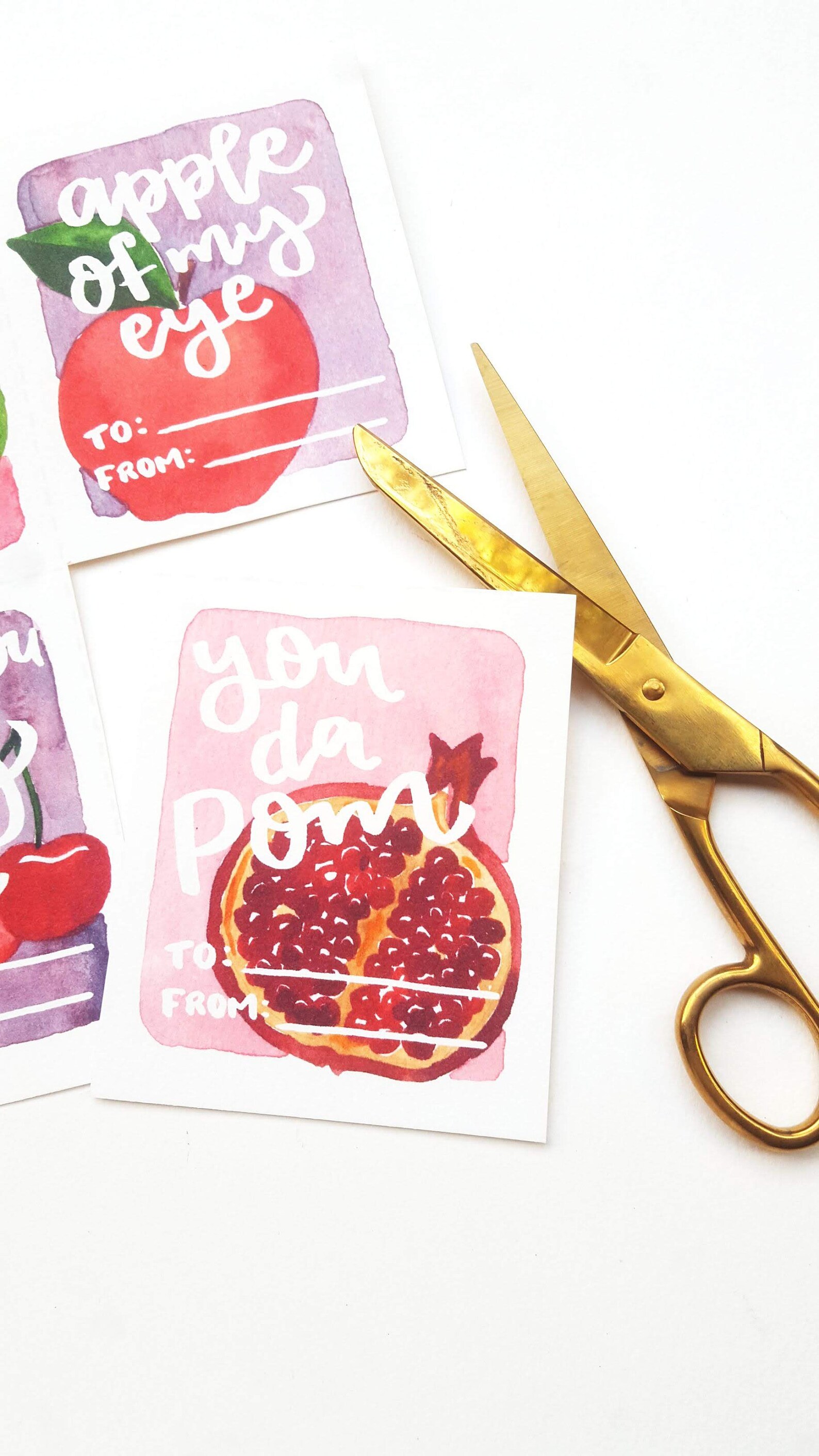 Download Valentine's Day Fruit Puns Set of 12 Instant | Etsy