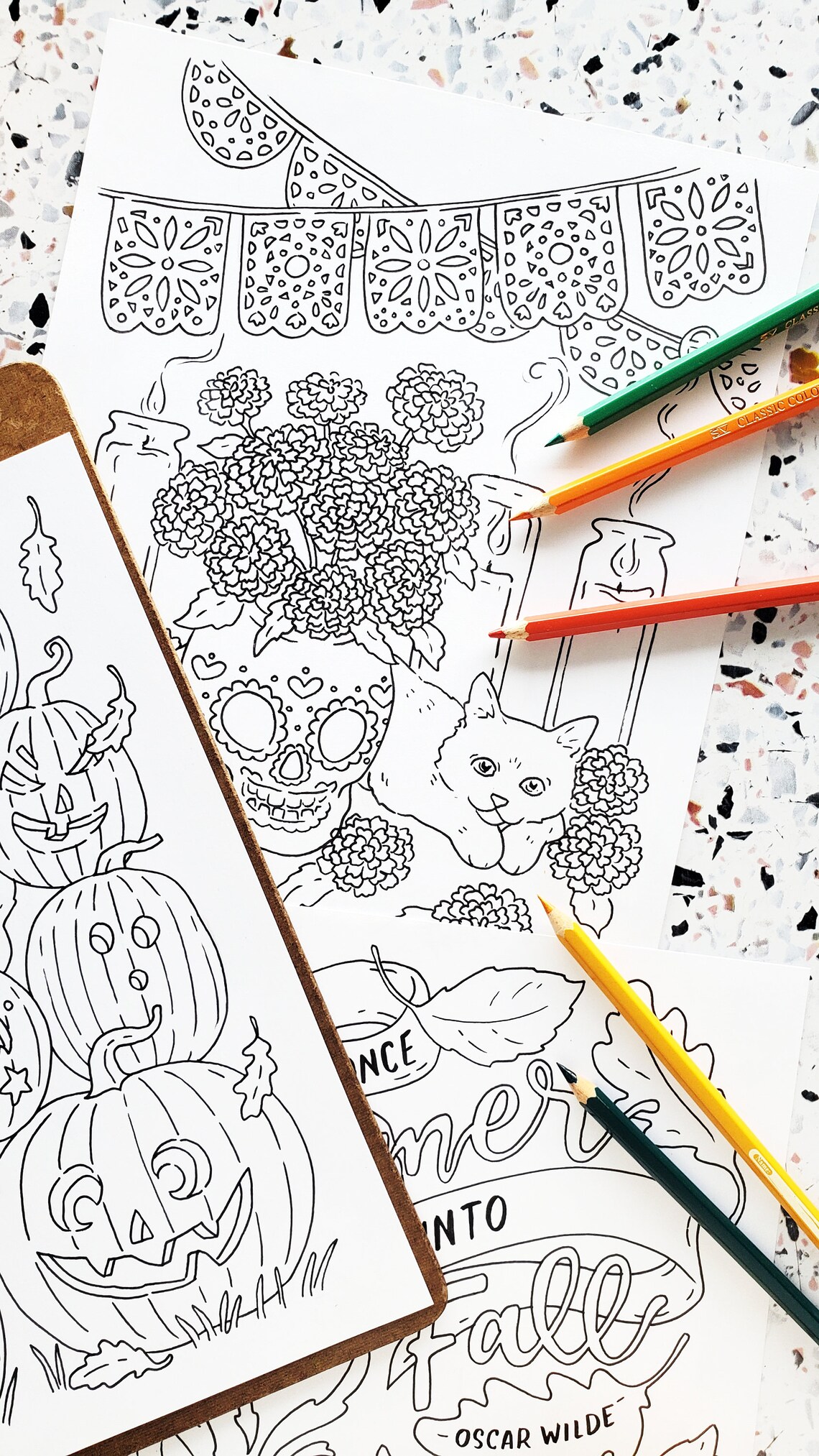 Spooky Fall Coloring Pages | Printable Coloring Sheets | Downloadable ...
