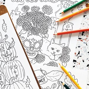 Spooky Fall Coloring Pages | Printable Coloring Sheets | Downloadable ...