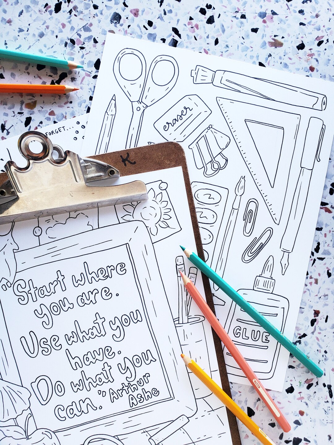 Back to School Coloring Pages With Printable Weekly Planner | Printable ...
