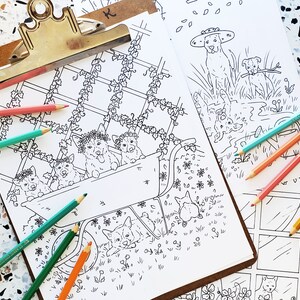 Spring Dogs Coloring Pages | Printable Coloring Sheets | Downloadable ...