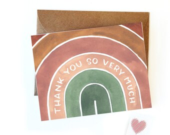 PRINTABLE Rainbow Thank You Card INSTANT DOWNLOAD 5x7 - Etsy