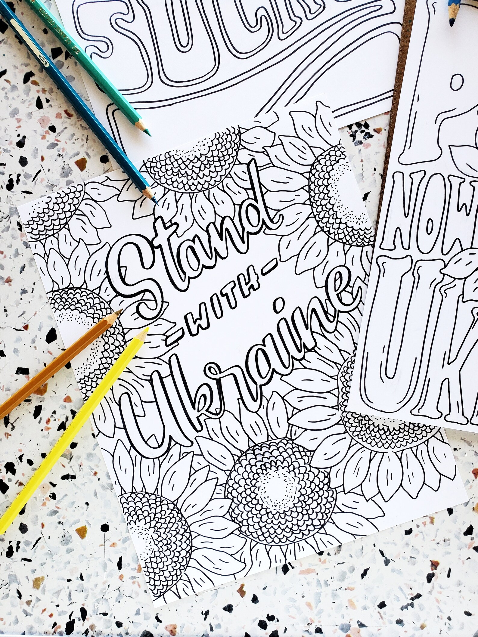 Support Ukraine Coloring Pages Putin Sucks Protest Posters - Etsy