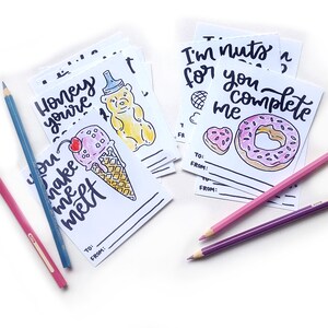 Download Valentine's Day Coloring Food Puns | Set of 12 Instant ...
