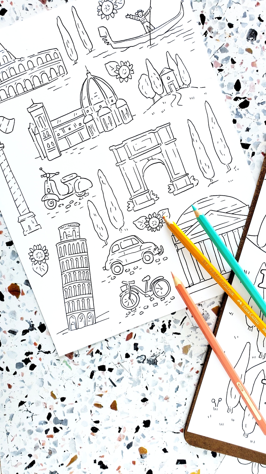 Summer in Italy Coloring Pages | Printable Coloring Sheets ...