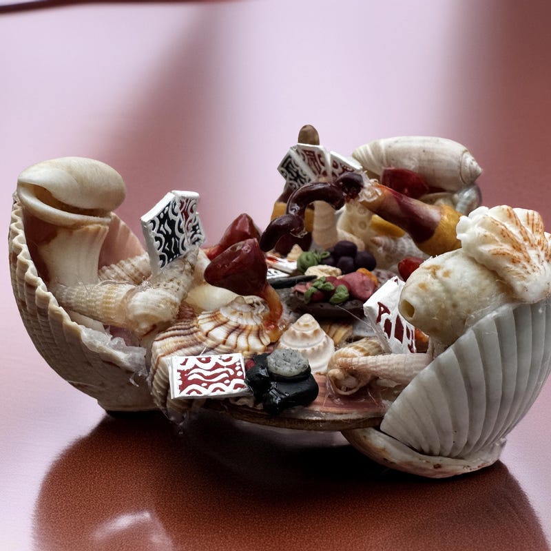 Seashell Art Figurine - Etsy