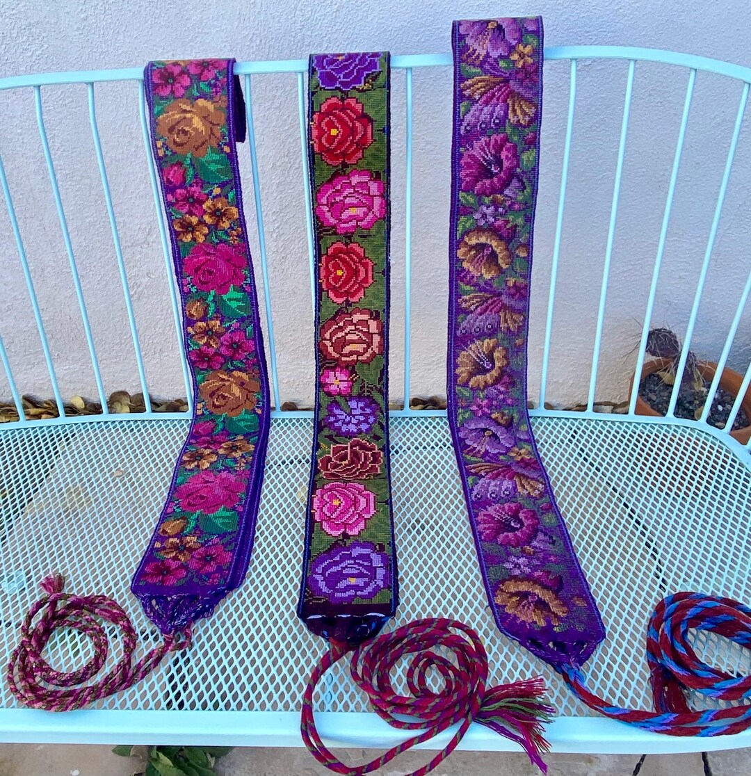 Chiapas Wrap Belts / ONE - FAJA Traditional Zinacatan Floral ...