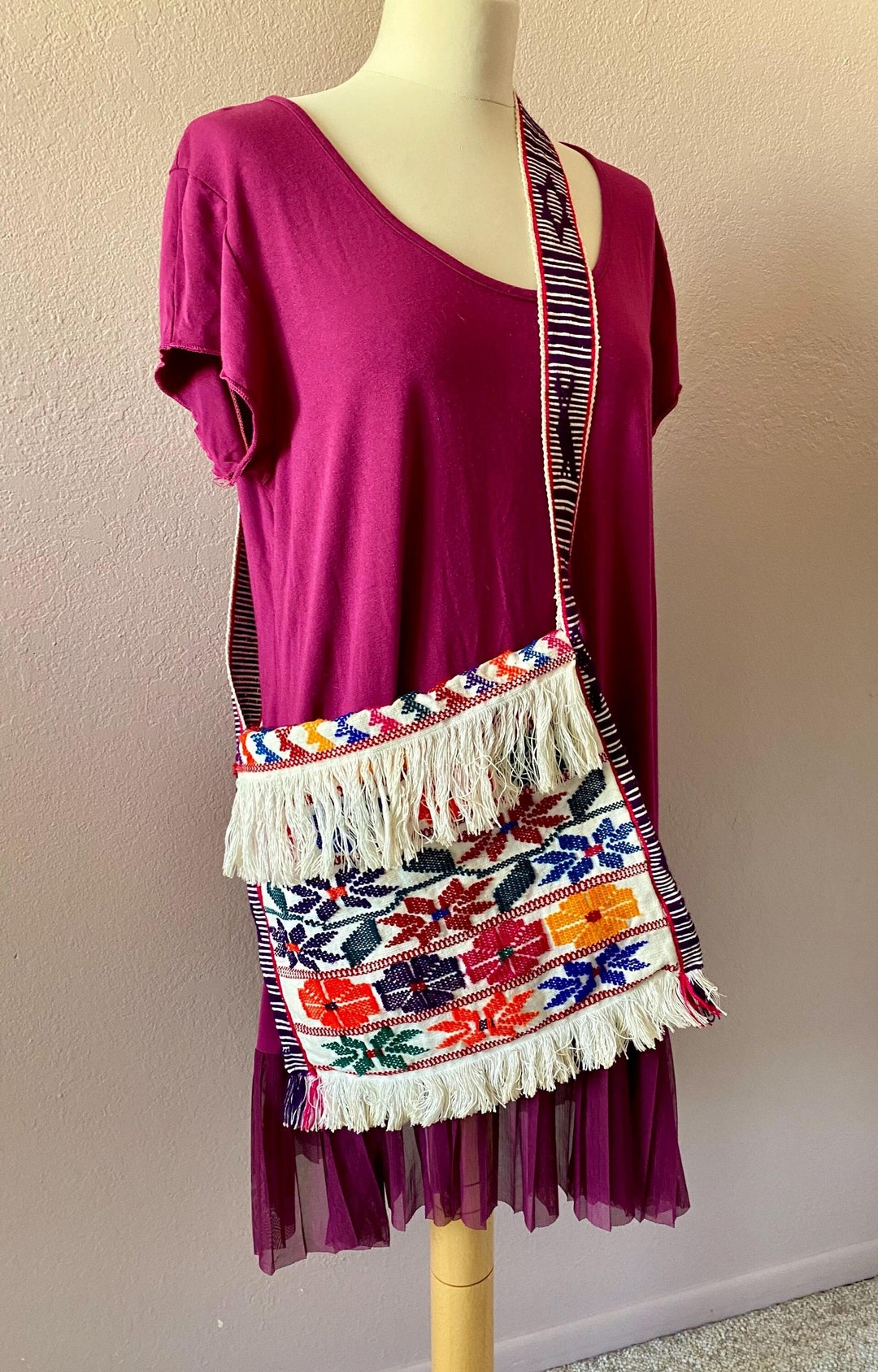 RARE Coastal Oaxaca Hand Embroidered Mixteco Carrying Bag Traditional ...