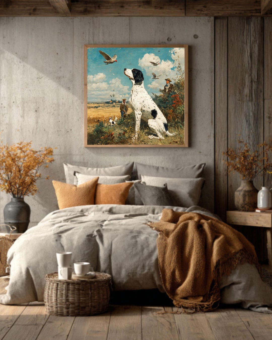 Vintage English Pointer Hunting Canvas – Rustic Sporting Wall Art - Etsy