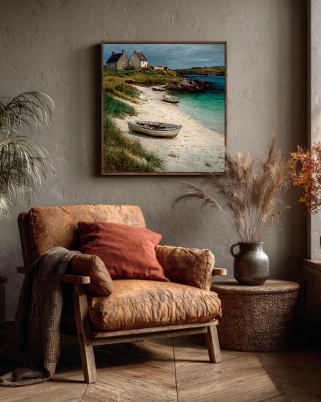 Coastal Beach Boat Art Print – Henry Scott Tuke Style Seascape - Etsy