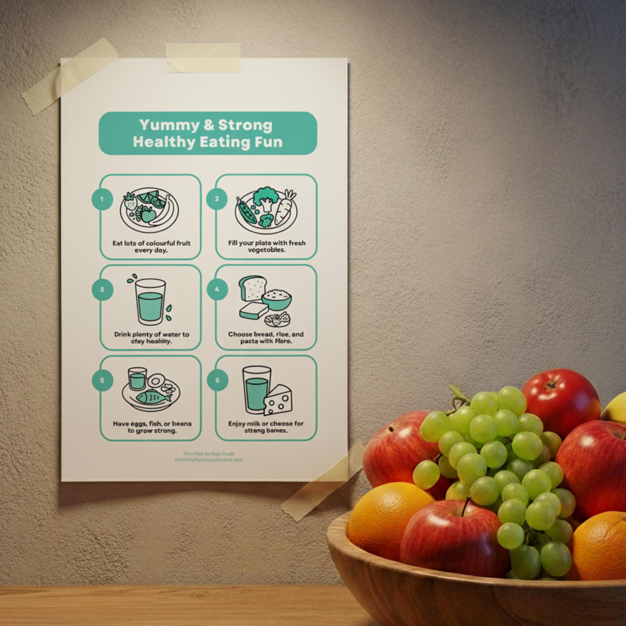 Kids Healthy Eating Guide Printable (A4) – Classroom Nutrition Guide ...