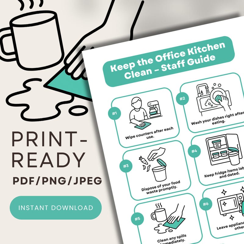 Clean Breakroom Signs - Etsy