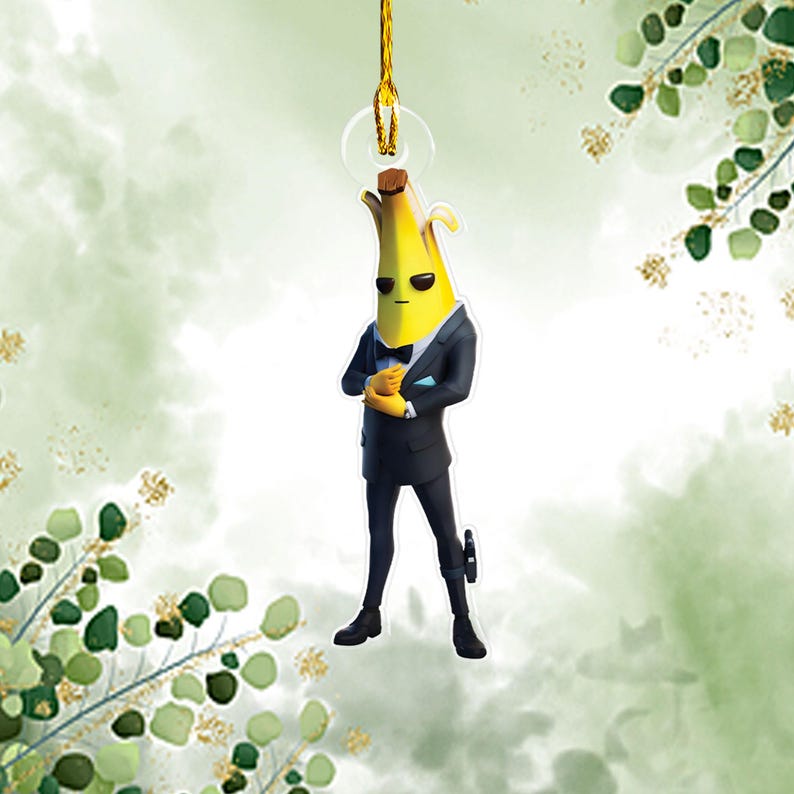 Agent Peely Battle Royale Christmas Ornament 2025, Funny Video Game ...