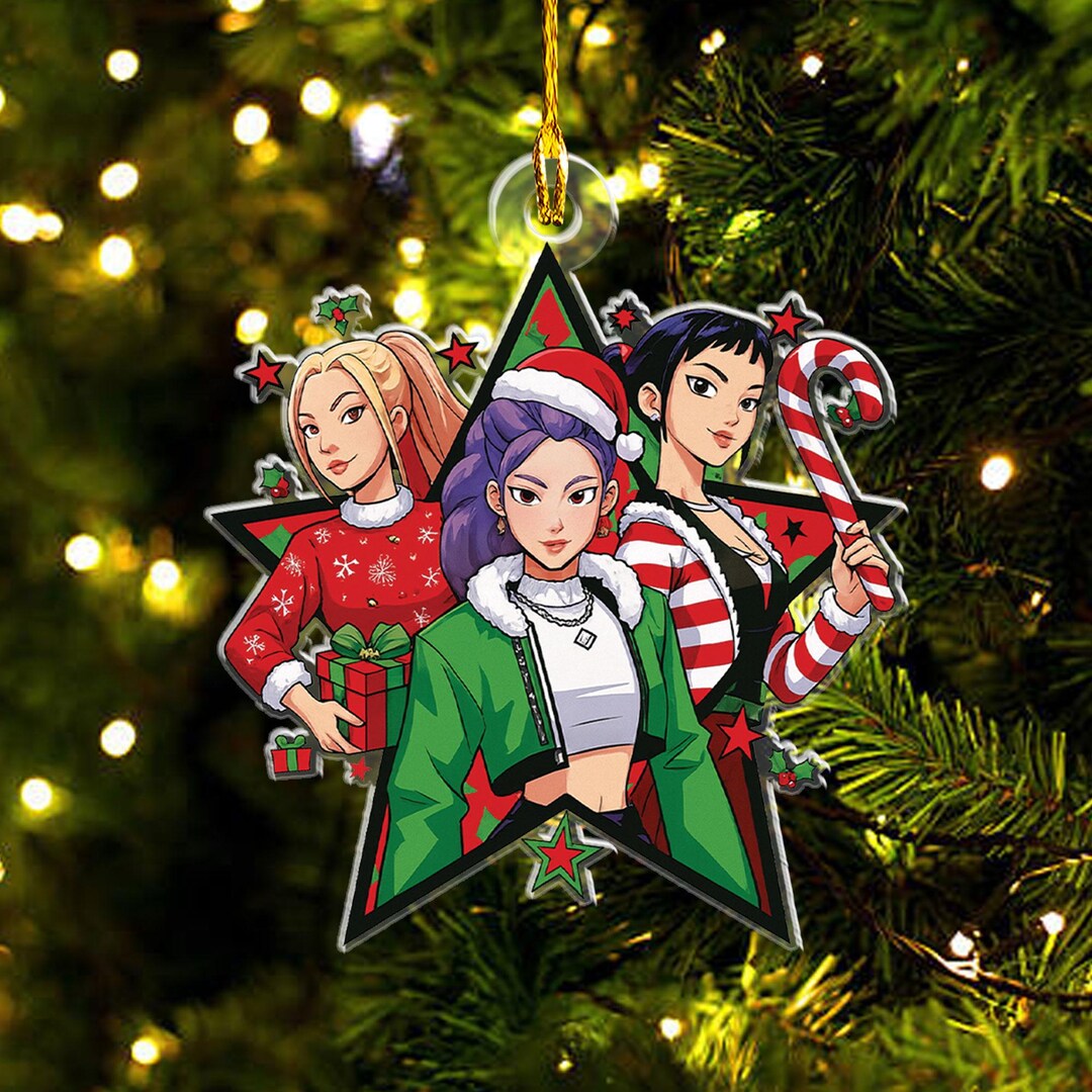 Huntrix Kpop Christmas Ornament, Demon Hunter Kpop Ornament, Kpop ...