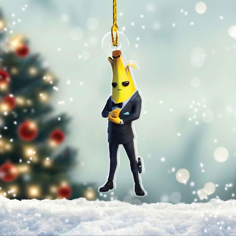 Agent Peely Battle Royale Christmas Ornament 2025, Funny Video Game ...