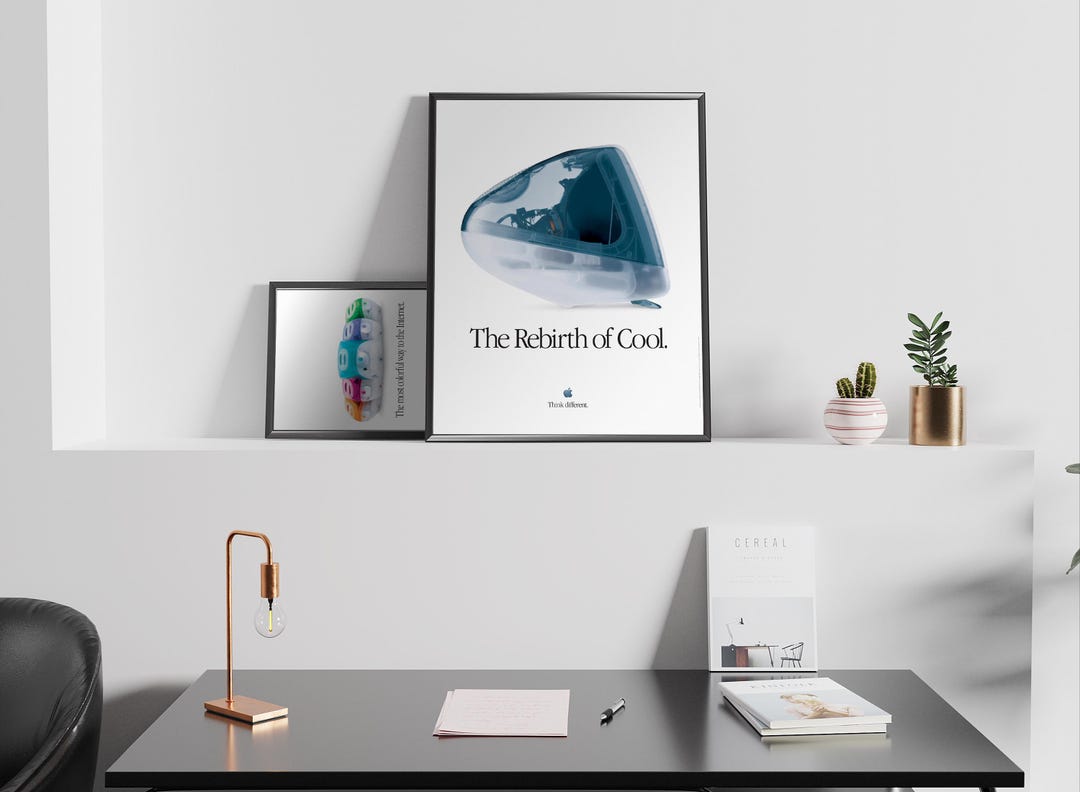 Imac G3 "think Different" Poster: 1990s Apple Wall Art - Etsy